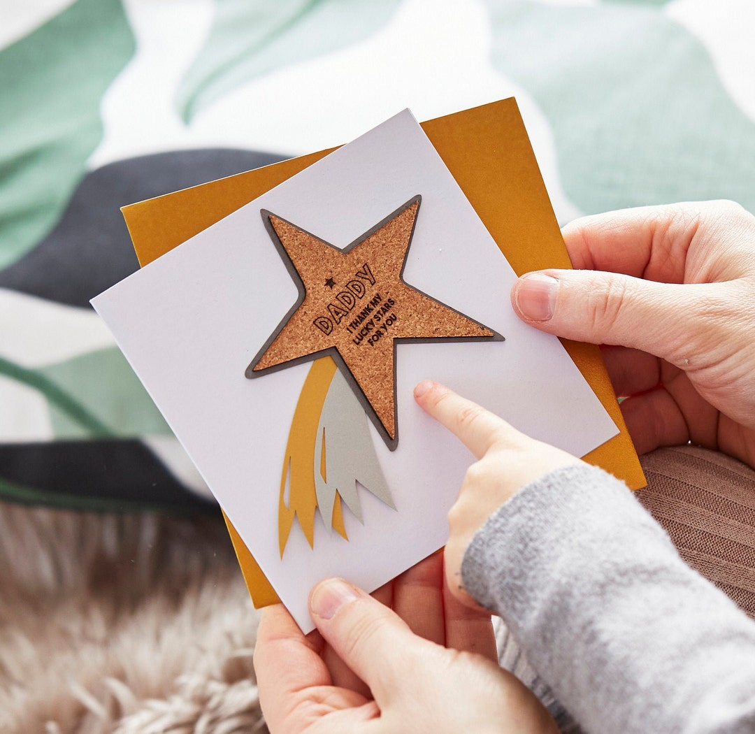 Personalised Fathers Day Shooting Star Card - Etsy