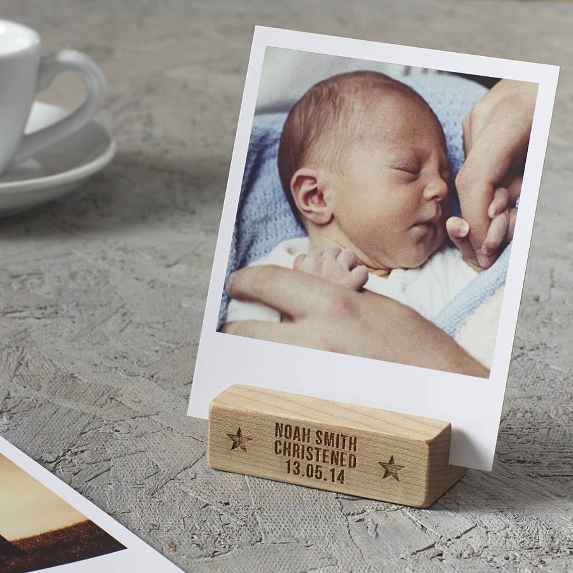 Personalised Christening Star Photo Block - Etsy