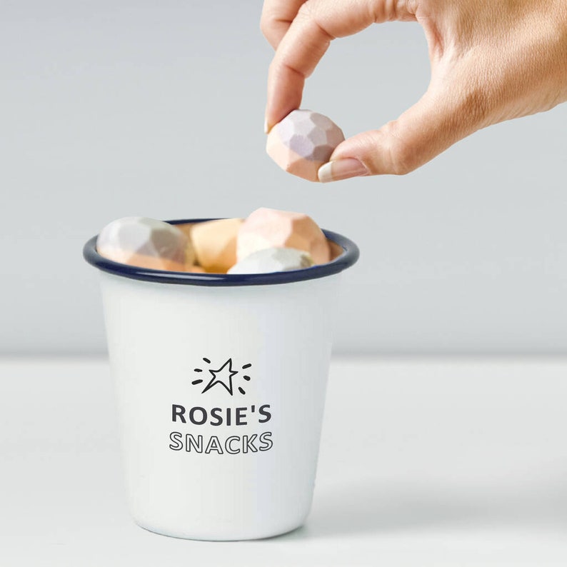 Personalised Enamel Snack Pot - Etsy