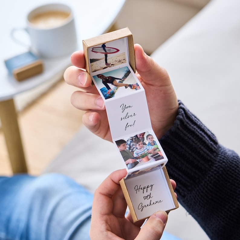 Personalised 50th Birthday Photo Token Box - Etsy