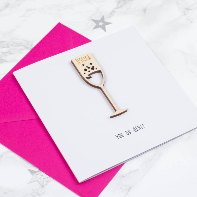 Personalised Prosecco Card - Etsy