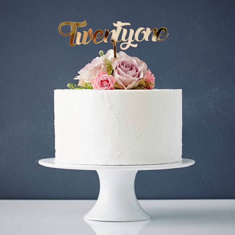 Twenty One Birthday Cake Topper - Etsy UK
