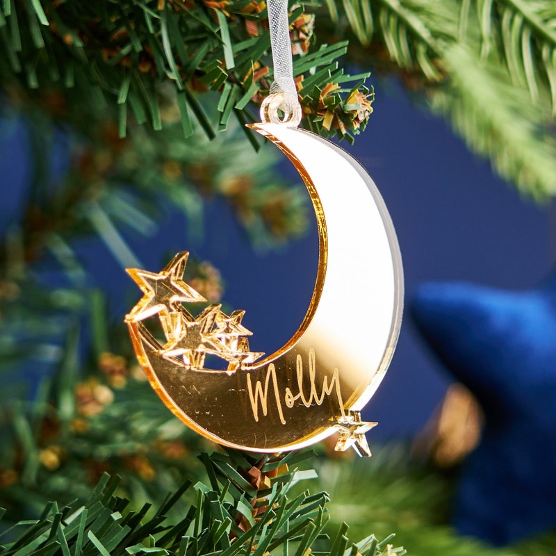 Engraveable Moon Ornament - Etsy UK