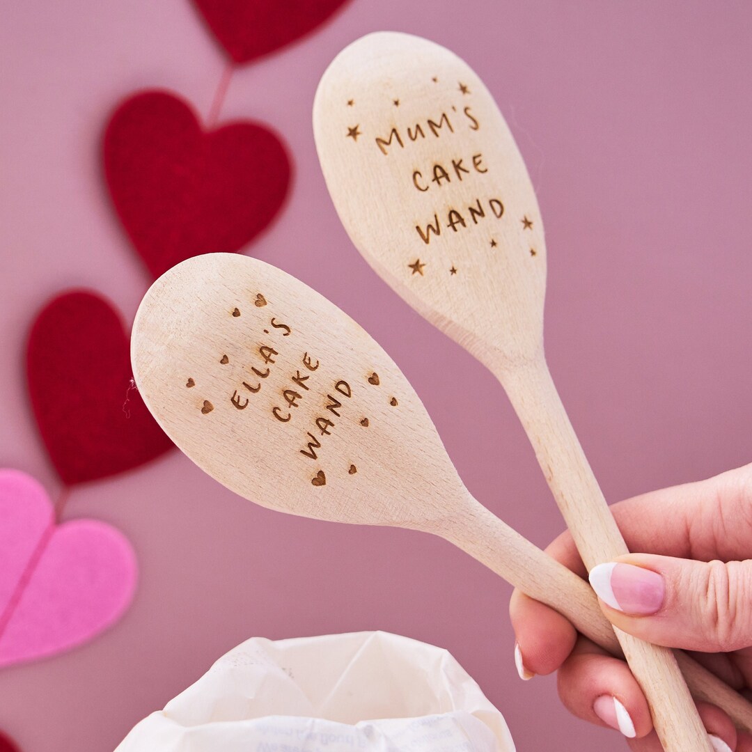Personalised Cake Wand Wooden Spoon - Etsy