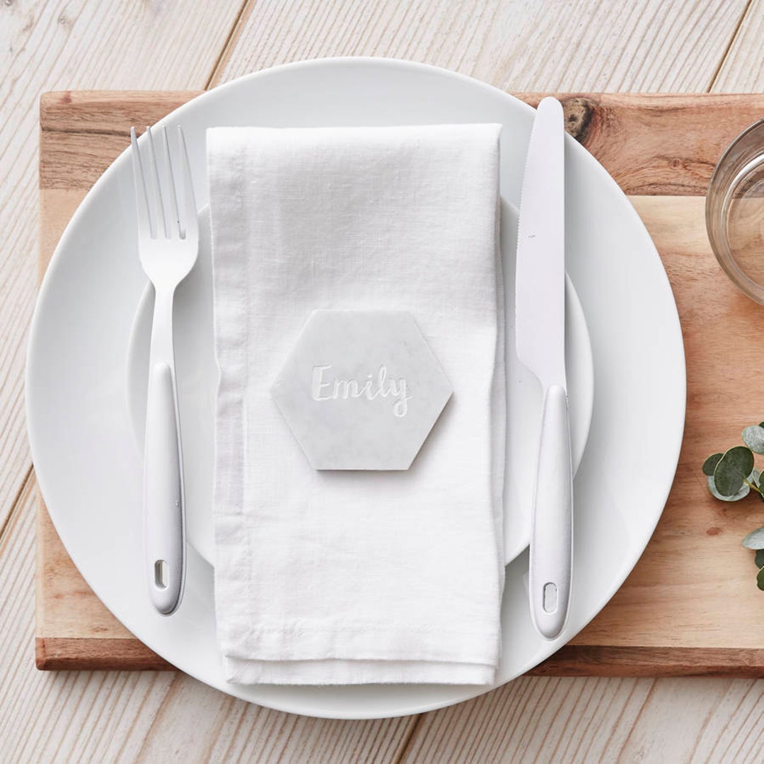 Marble Personalised Place Setting - Etsy