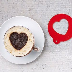 Heart Coffee Stencil - Etsy