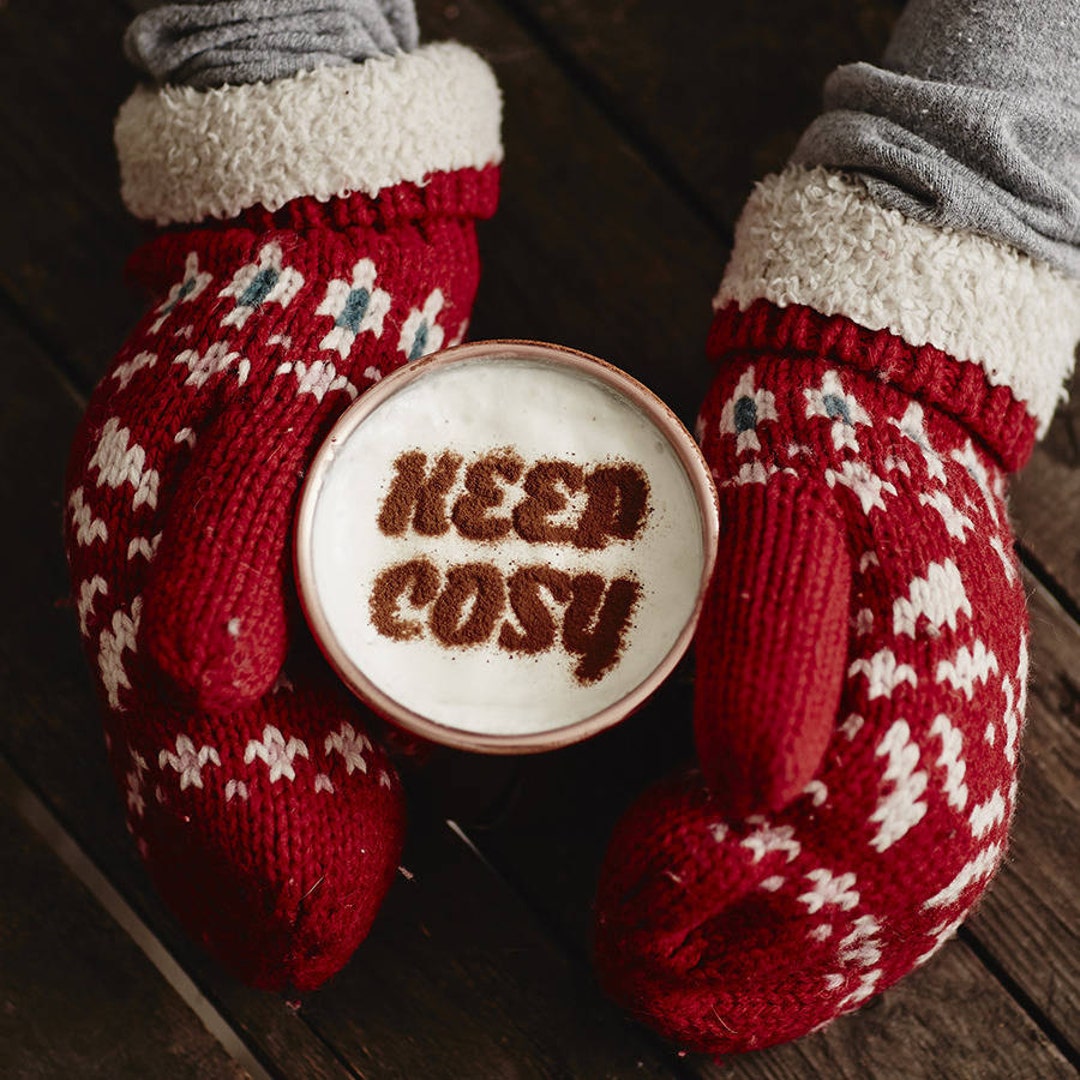 Personalised 'keep Cosy' Hot Chocolate Stencil - Etsy UK