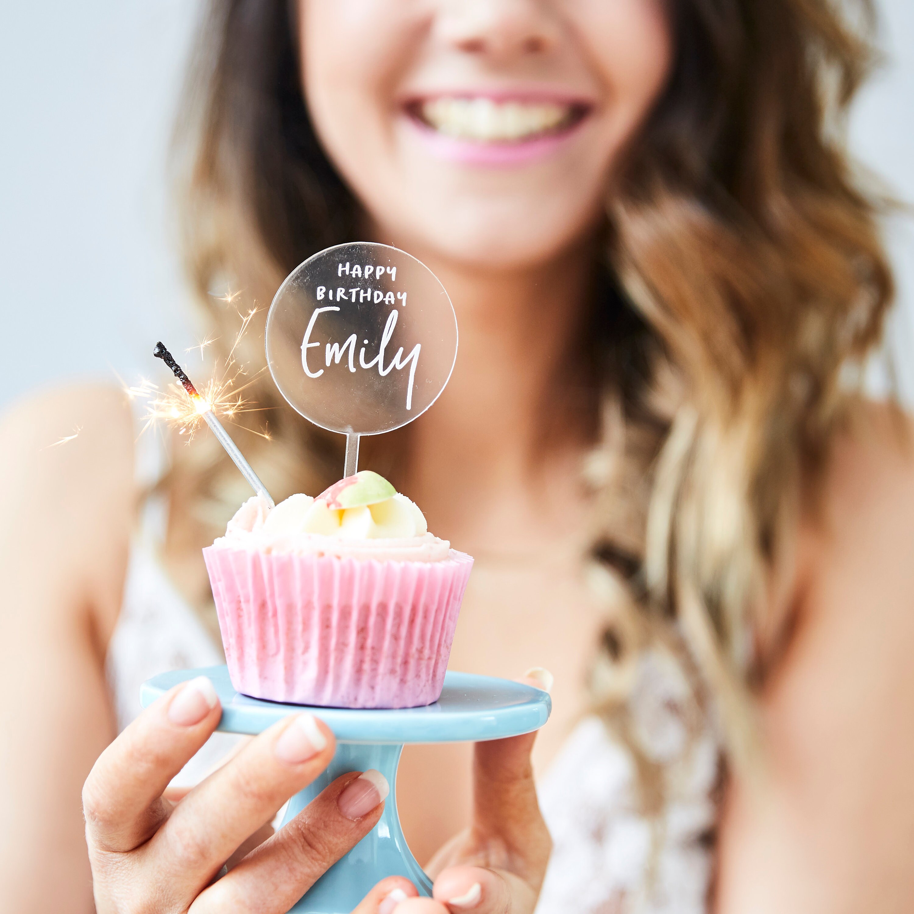 Engraved Personalised Cupcake Topper - Etsy UK