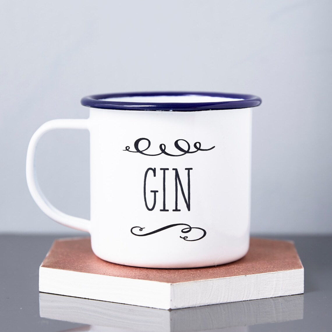 Gin Personalised Enamel Mug - Etsy