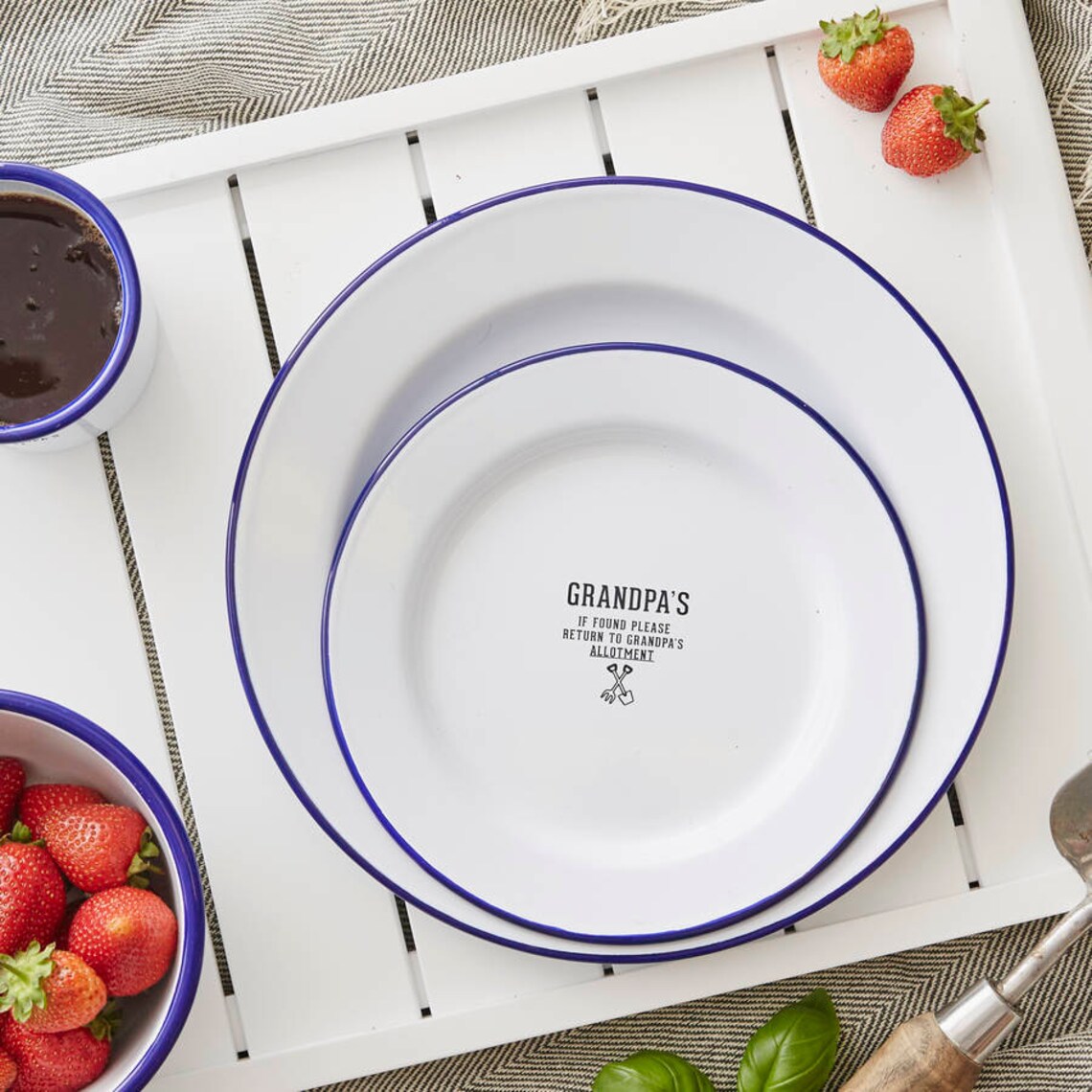 Grandpa's Personalised Enamel Plate - Etsy
