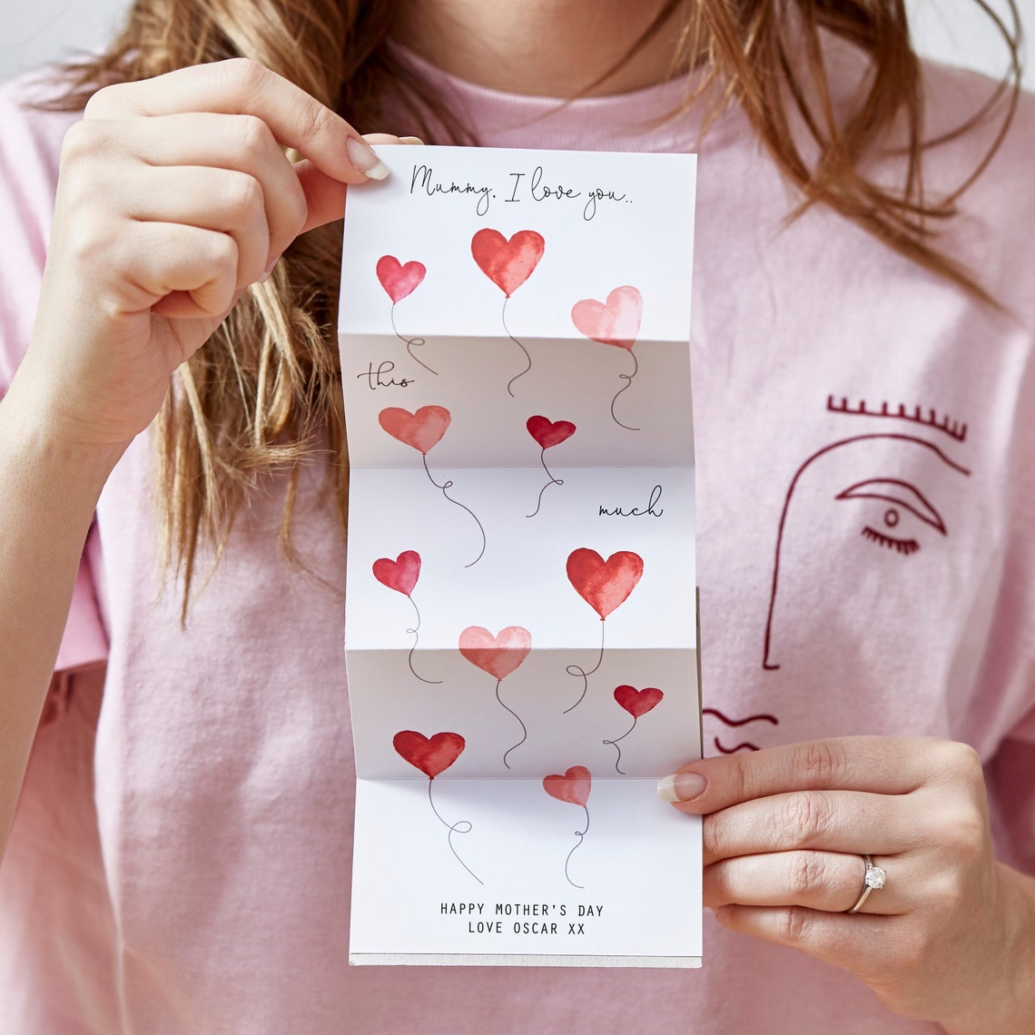 Personalised I Love You This Much Card - Etsy