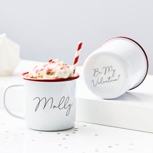 Personalised Enamel Hidden Message Mug - Etsy UK