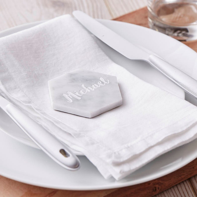 Marble Personalised Place Setting - Etsy