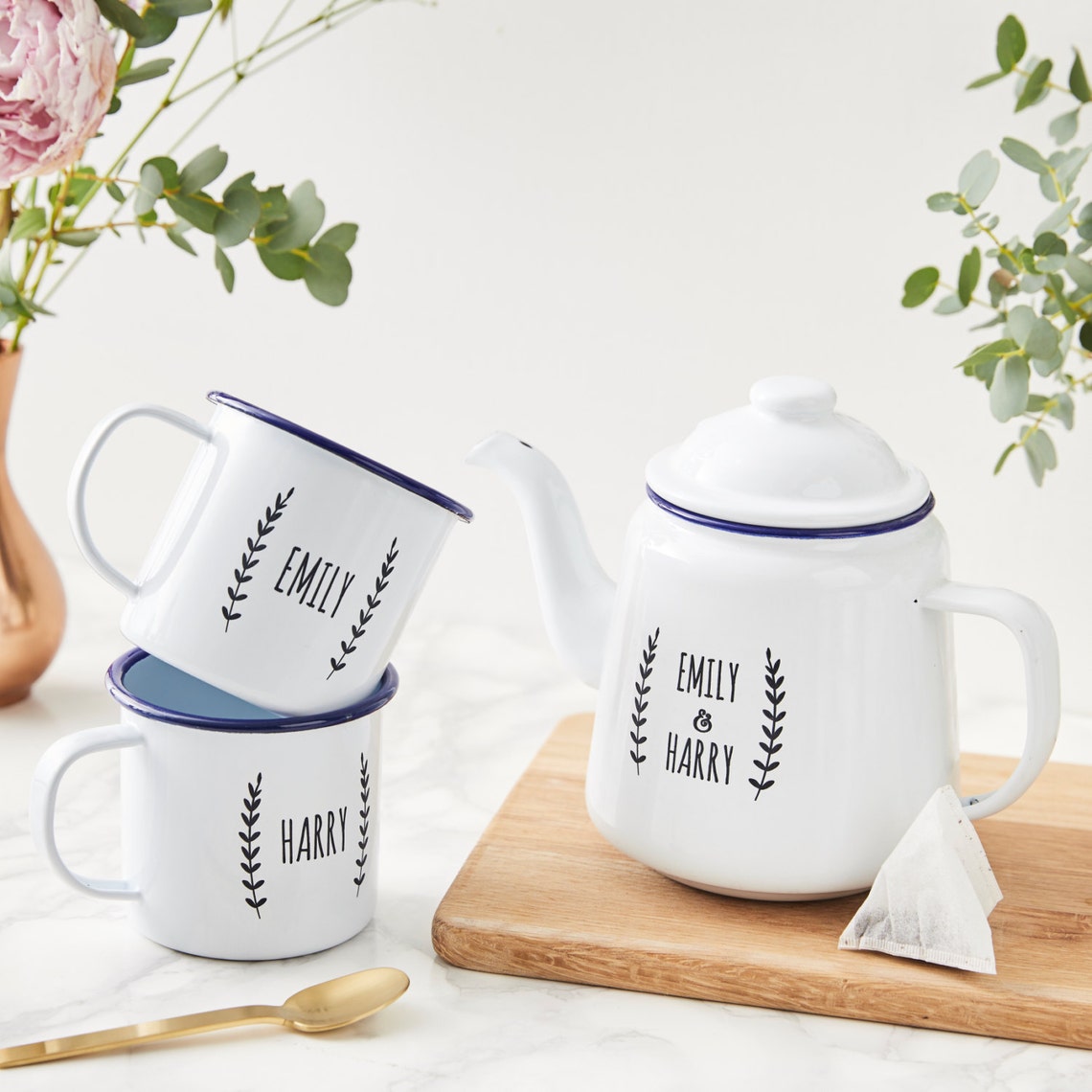 Personalised Enamel Teapot | Etsy