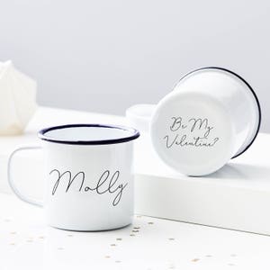 Personalised Enamel Hidden Message Mug - Etsy UK