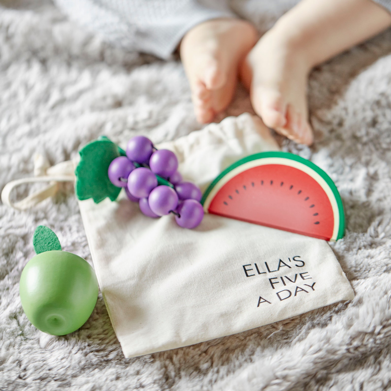 Personalised Wooden Fruit Toy Set - Etsy