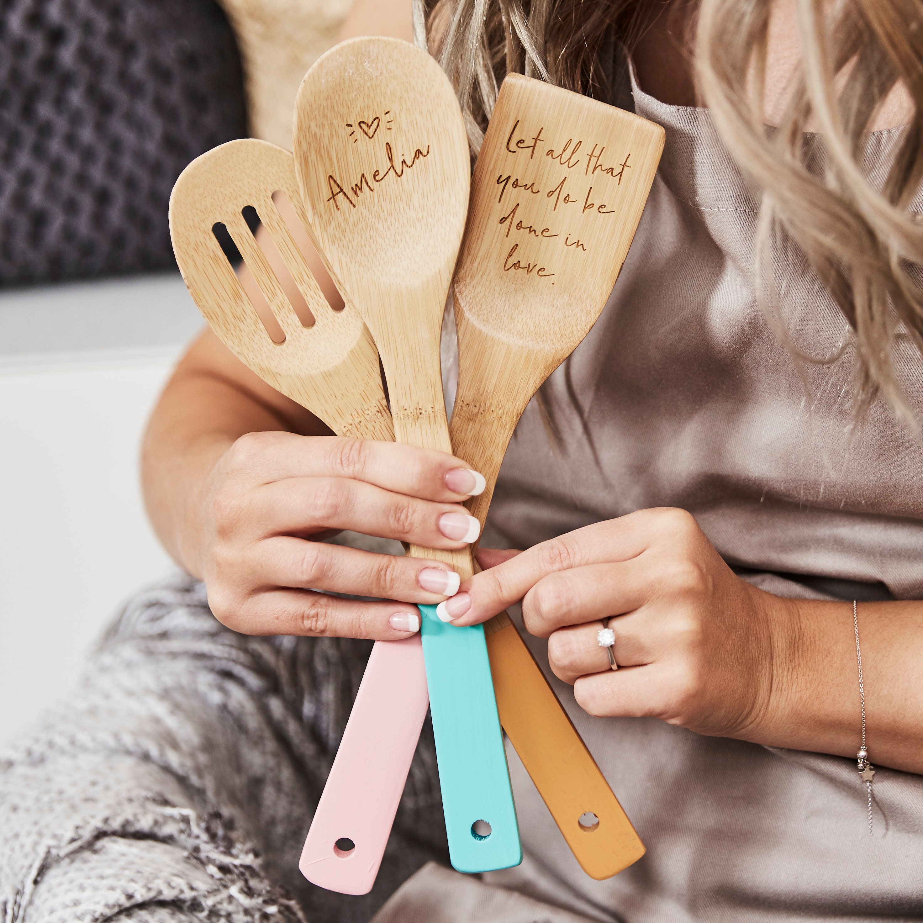 Personalised Wooden Spoon Baking Set | Etsy