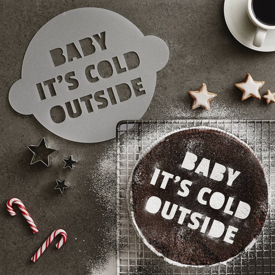 Personalised Christmas Motto Cake Stencil - Etsy