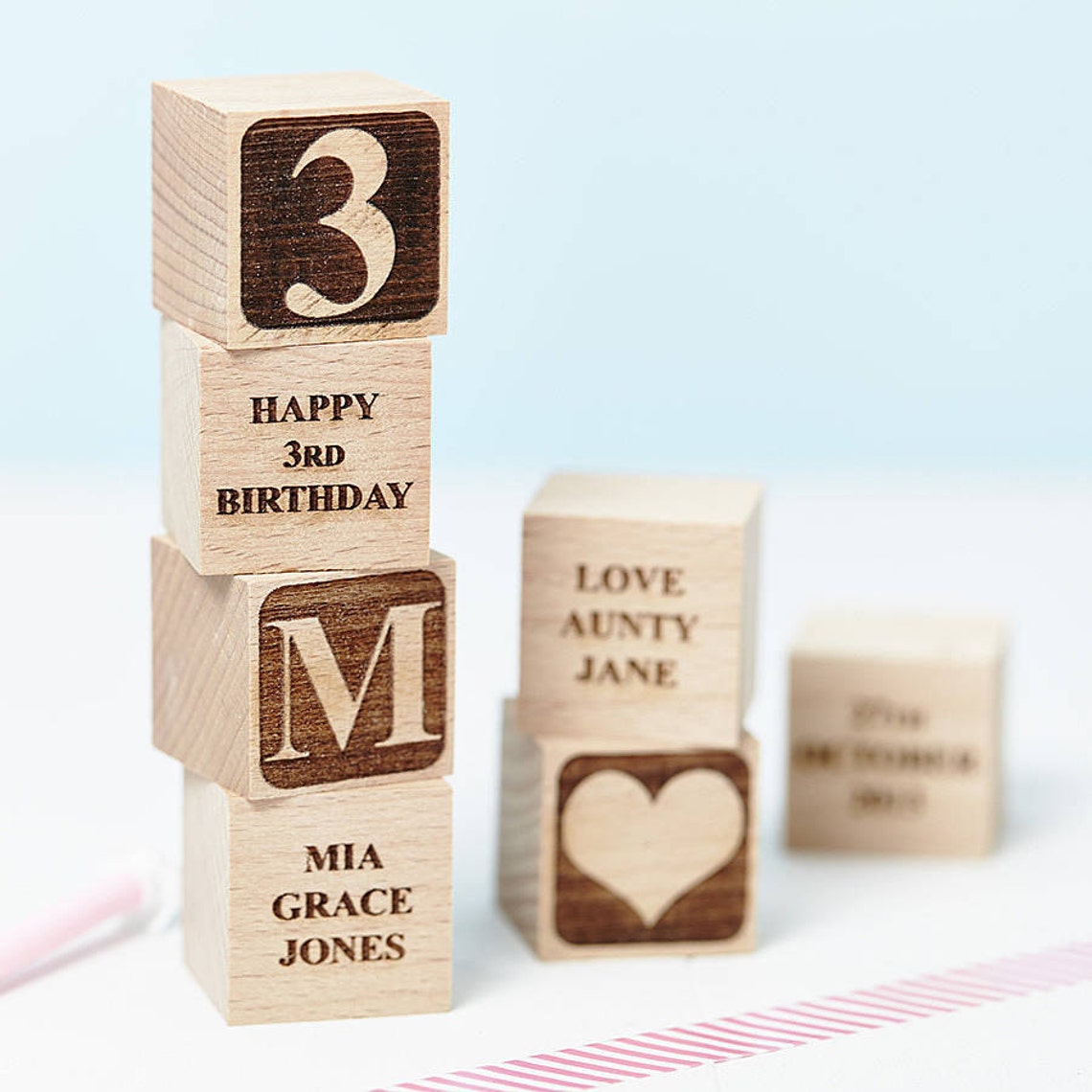 Personalised Birthday Building Block - Etsy