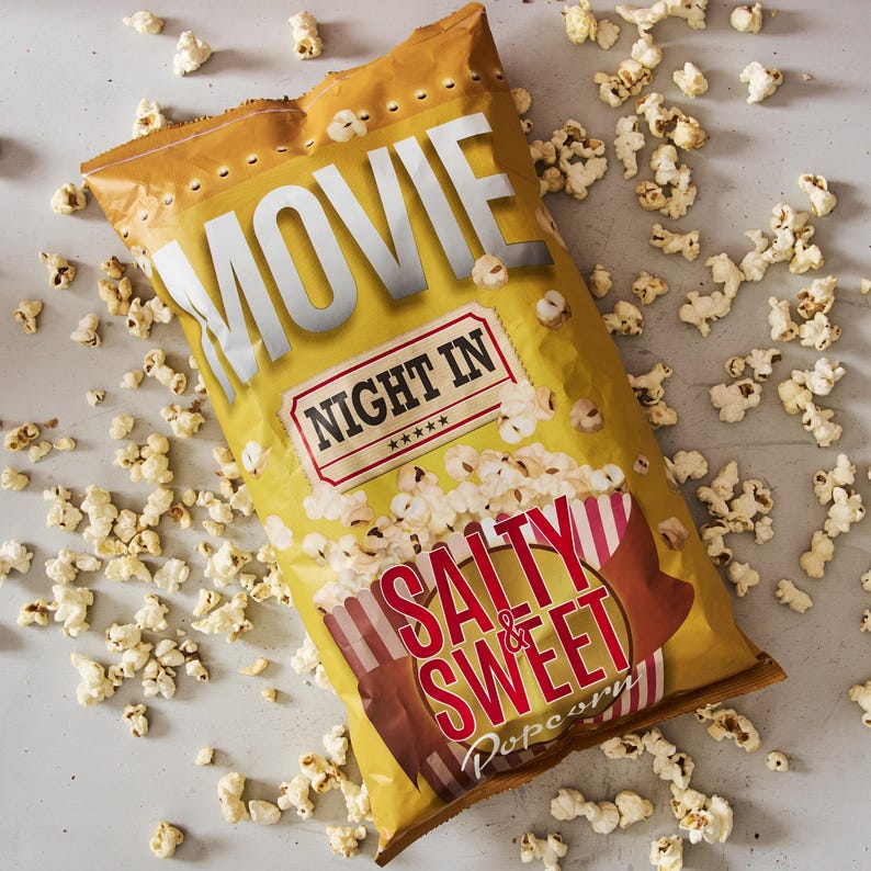Personalised Christmas Popcorn Bowl | Christmas Movie Nights | Stocking ...