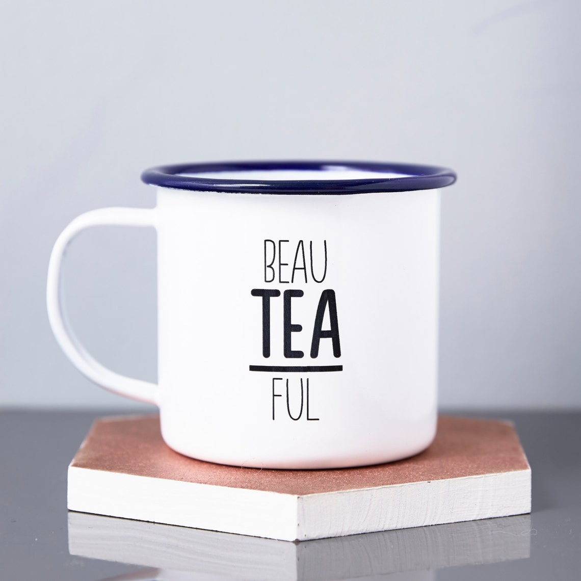 Beau Tea Ful Enamel Mug - Etsy