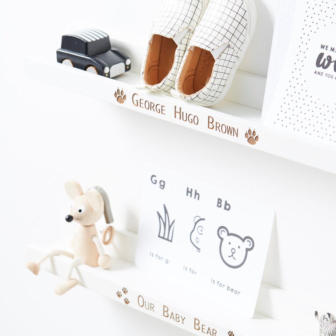Personalised Baby Bear Shelf | Birthday Gift for Kids - Etsy