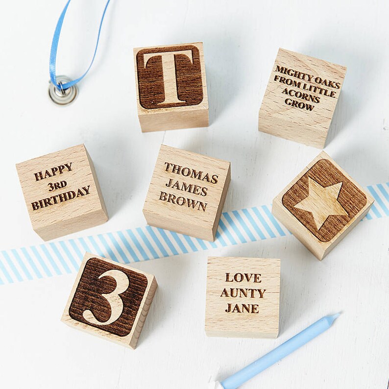 Personalised Birthday Building Block - Etsy