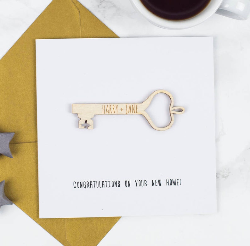 Personalised Key New Home Keepsake Card - Etsy