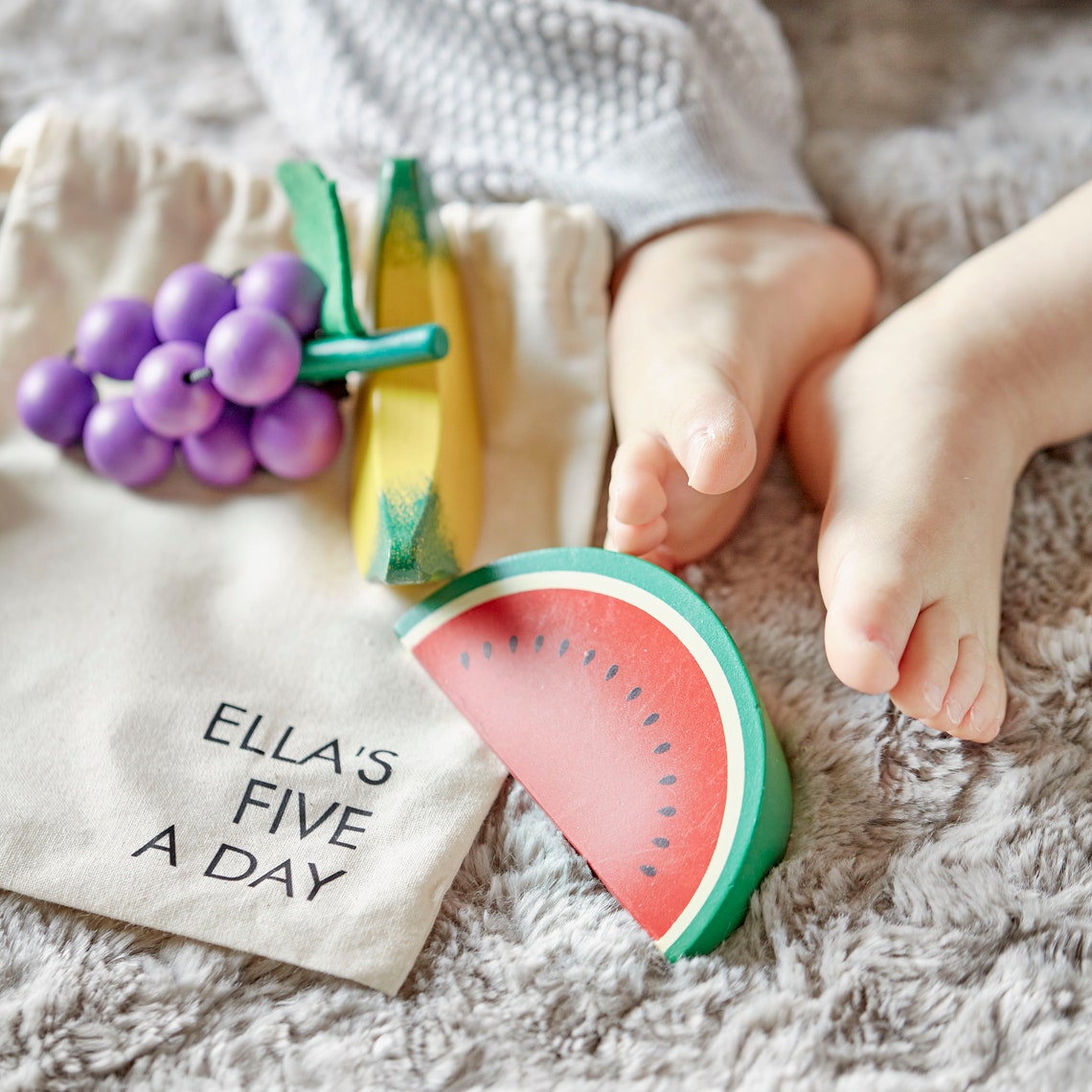 Personalised Wooden Fruit Toy Set - Etsy