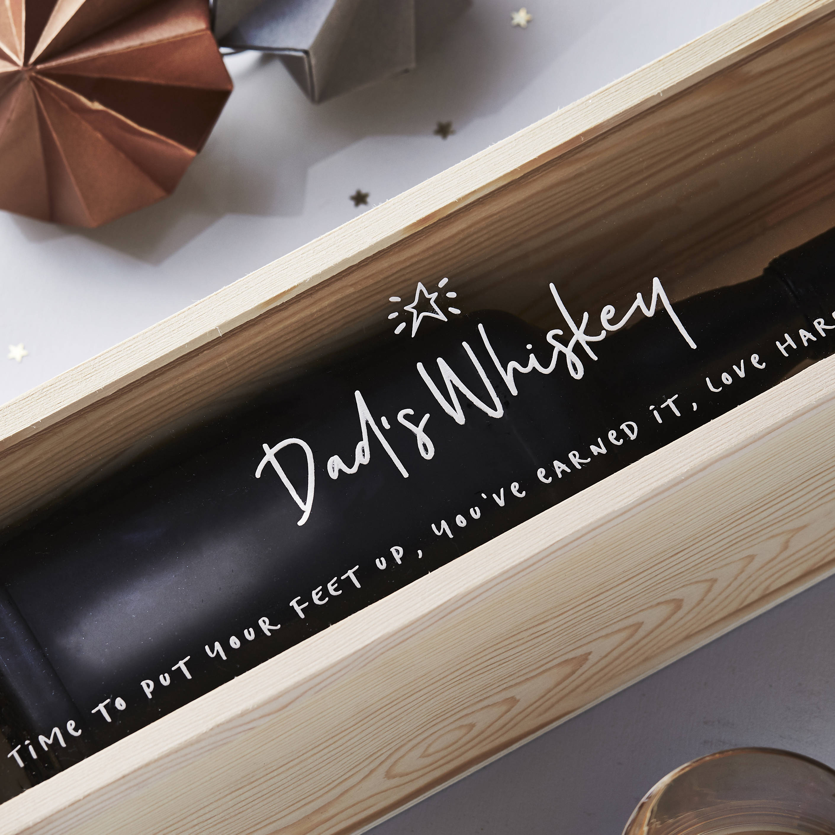 Whiskey Personalised Bottle Box | Etsy