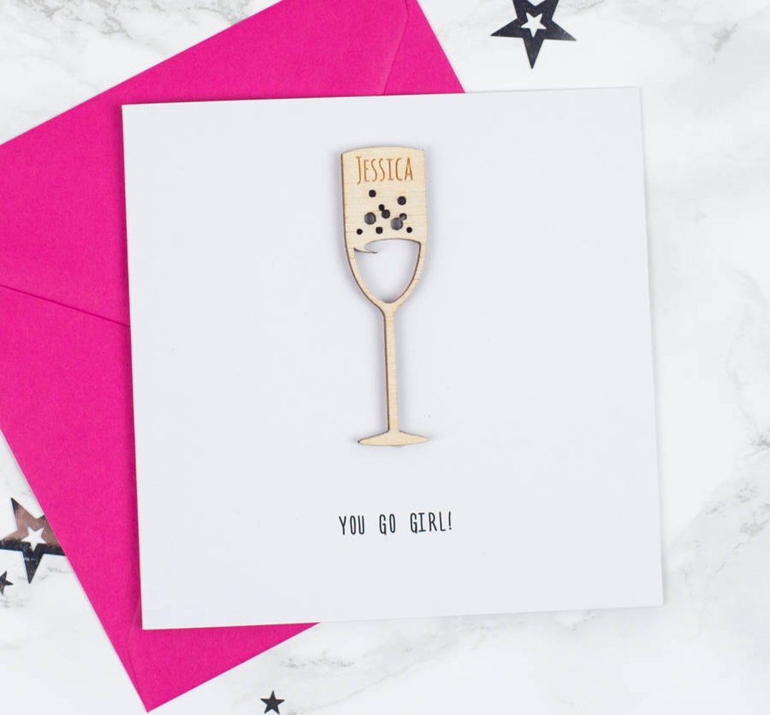 Personalised Prosecco Card - Etsy
