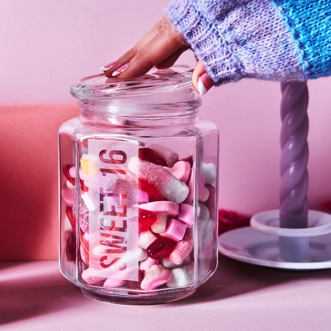 Personalised Sweet 16 Sweetie Jar - Etsy