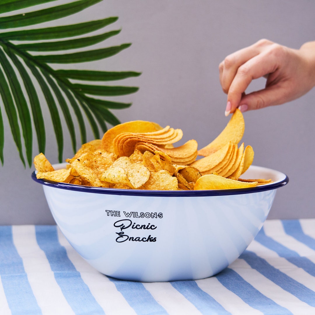 Personalised Enamel Picnic Sharing Bowl - Etsy