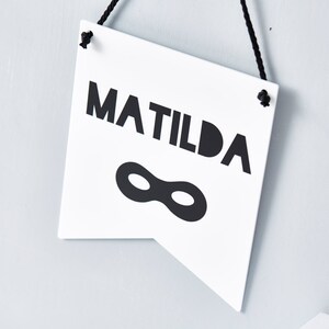 Personalised Superhero Monochrome Flag - Etsy UK