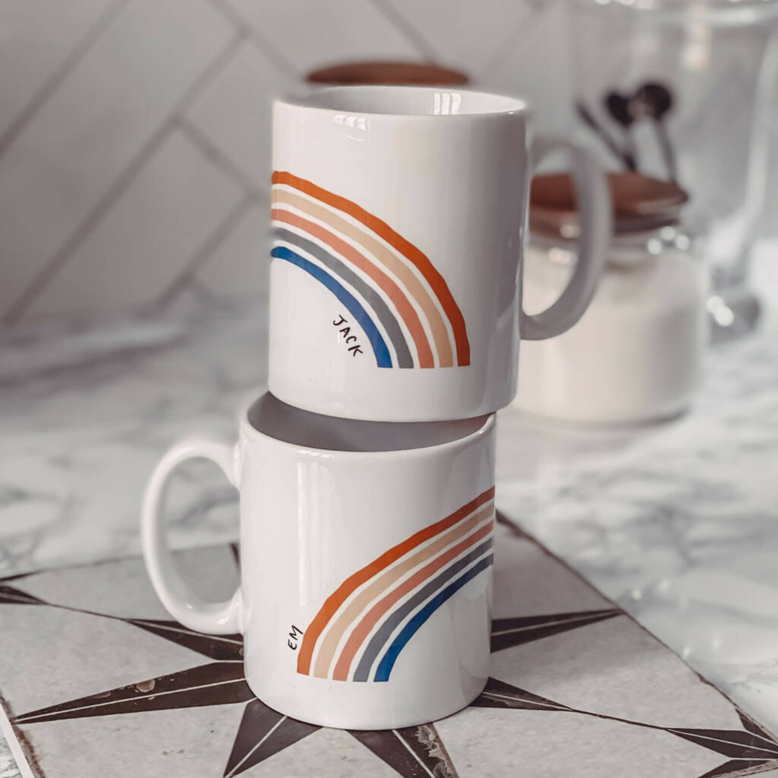 Personalised Rainbow Mug Set | Etsy