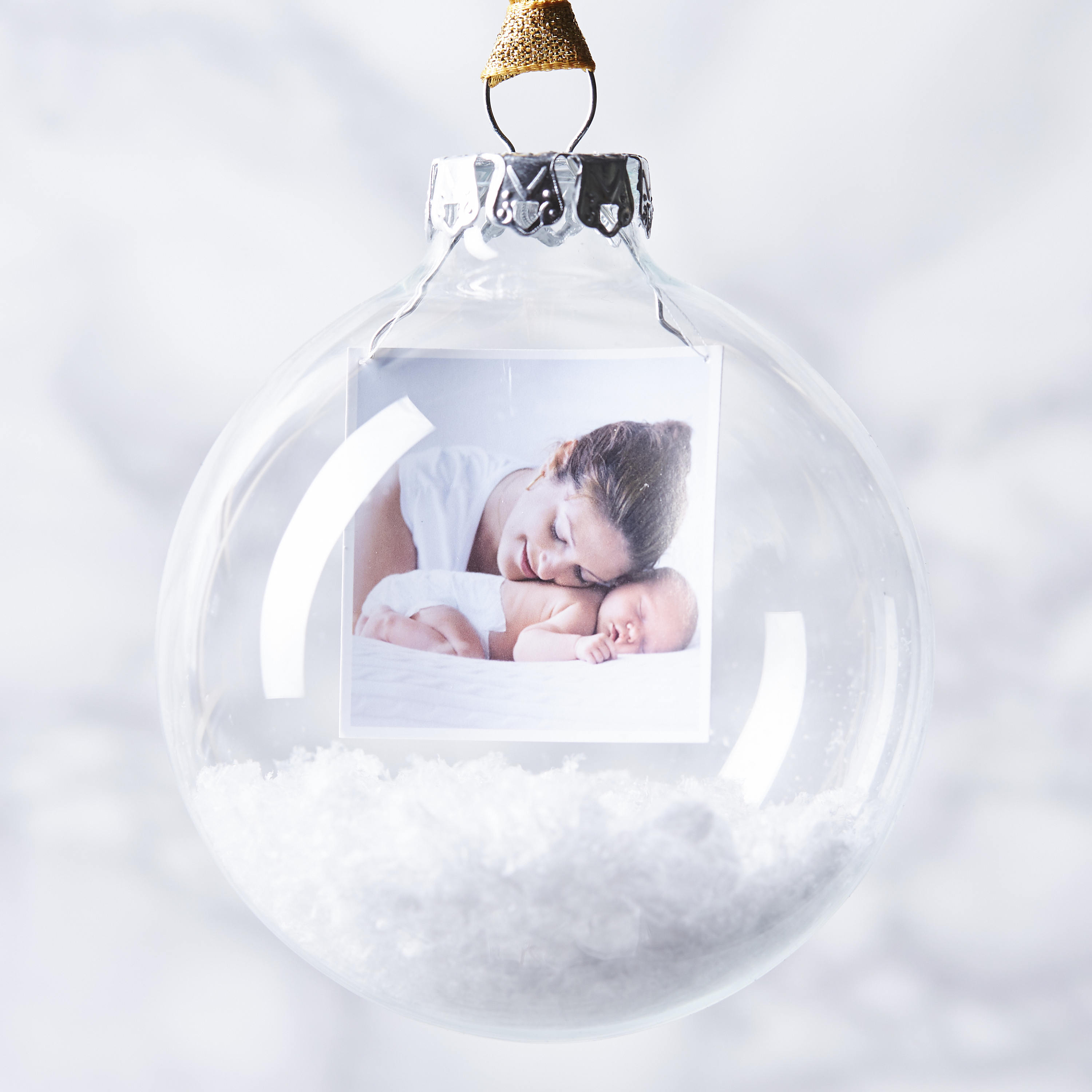 Personalised Photo Snow Christmas Bauble - Etsy UK