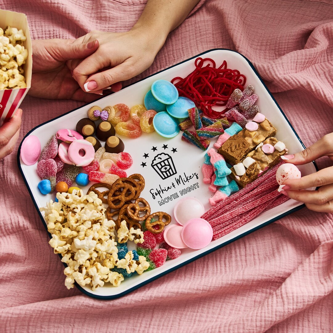 Personalised Couples Movie Night Tray | Movie Night | Family Gift ...