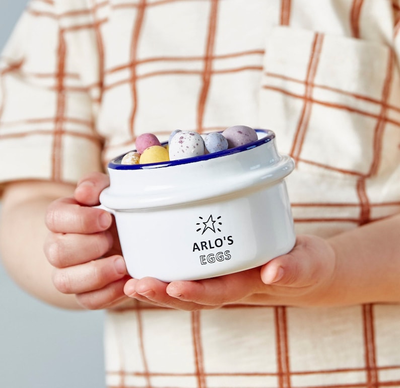 Personalised Enamel Snack Pot - Etsy