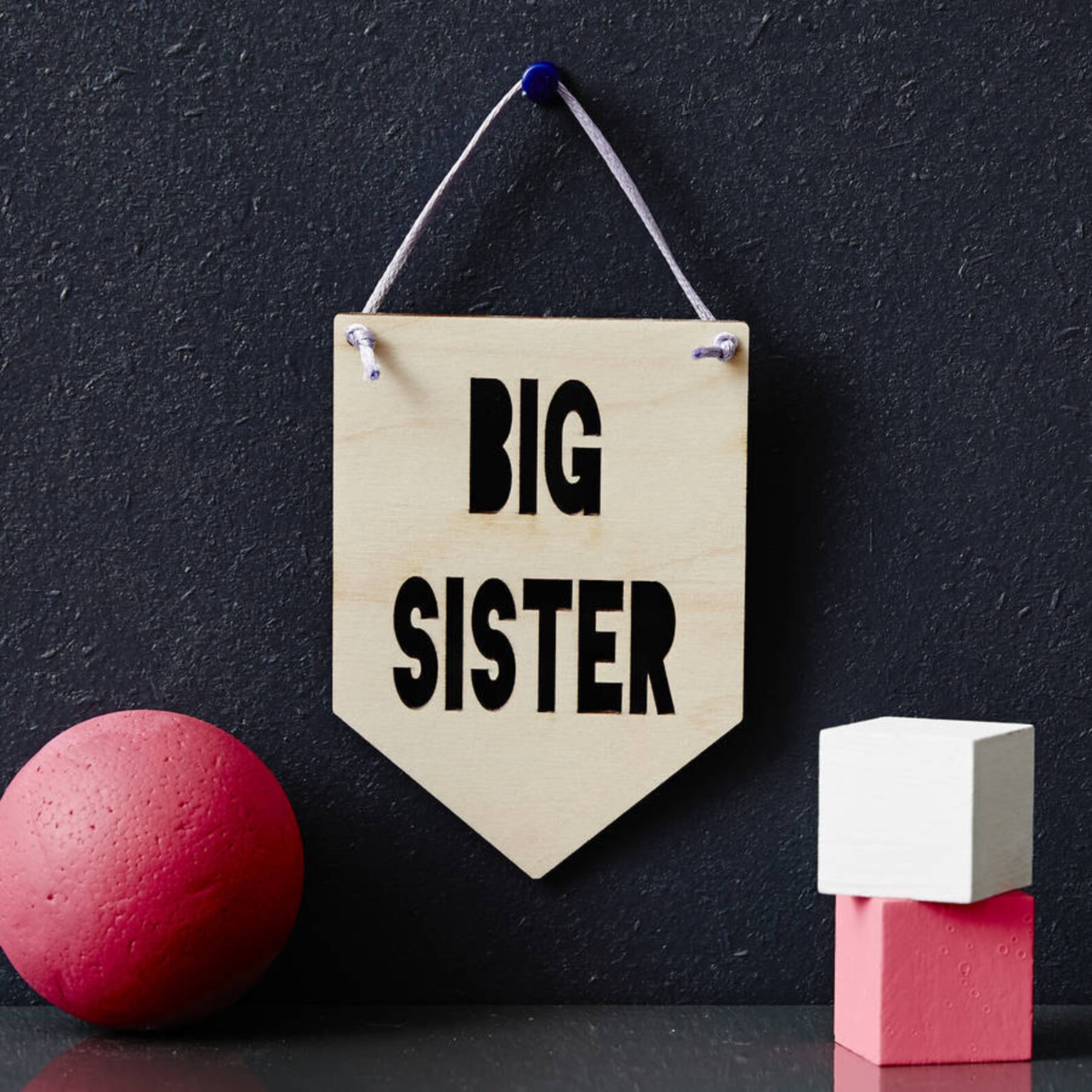 Little Sister / Big Sister Hanging Wooden Flag - Etsy