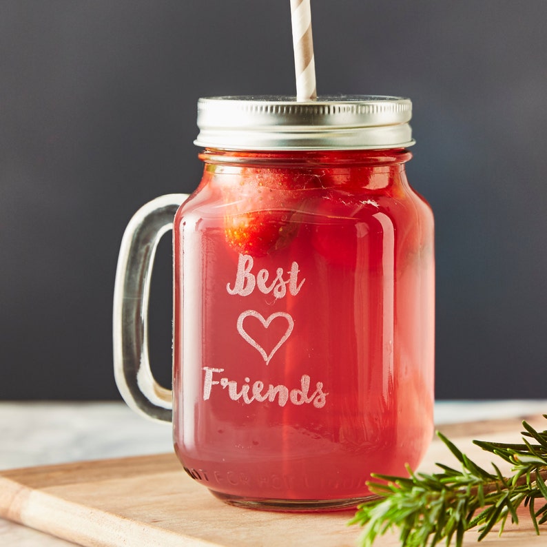 Personalised Best Friends Mason Jar | Etsy