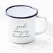 Personalised Message Enamel Mug - Etsy