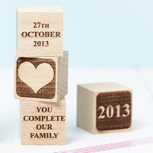 Personalised Christening Heart Building Block - Etsy