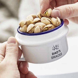 Personalised Enamel Snack Pot | Fathers Day Gift - Etsy