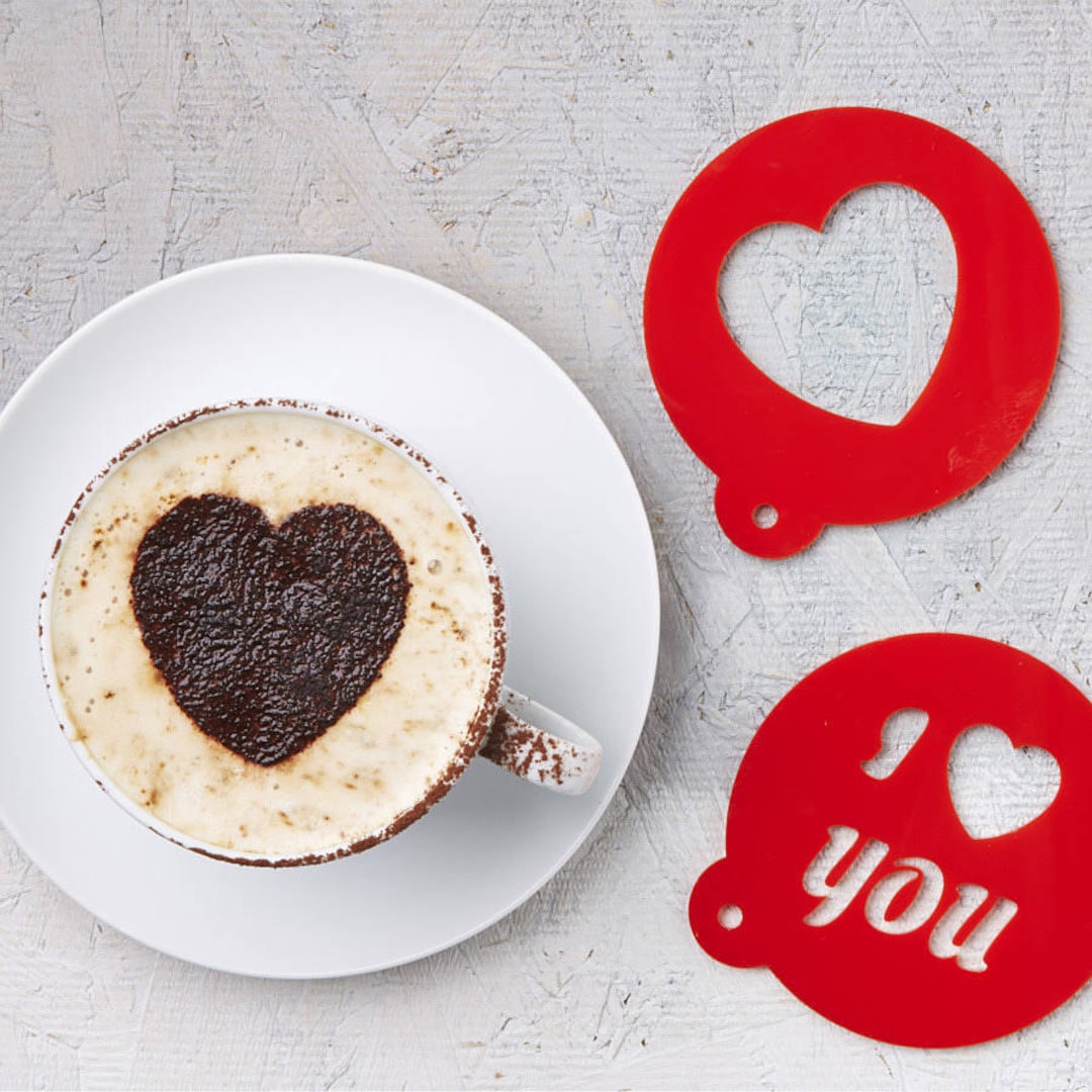 Heart Coffee Stencil - Etsy