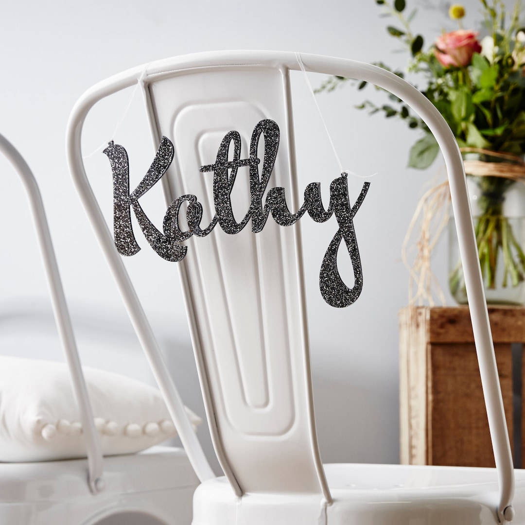 Personalised Wedding Chair Sign - Etsy