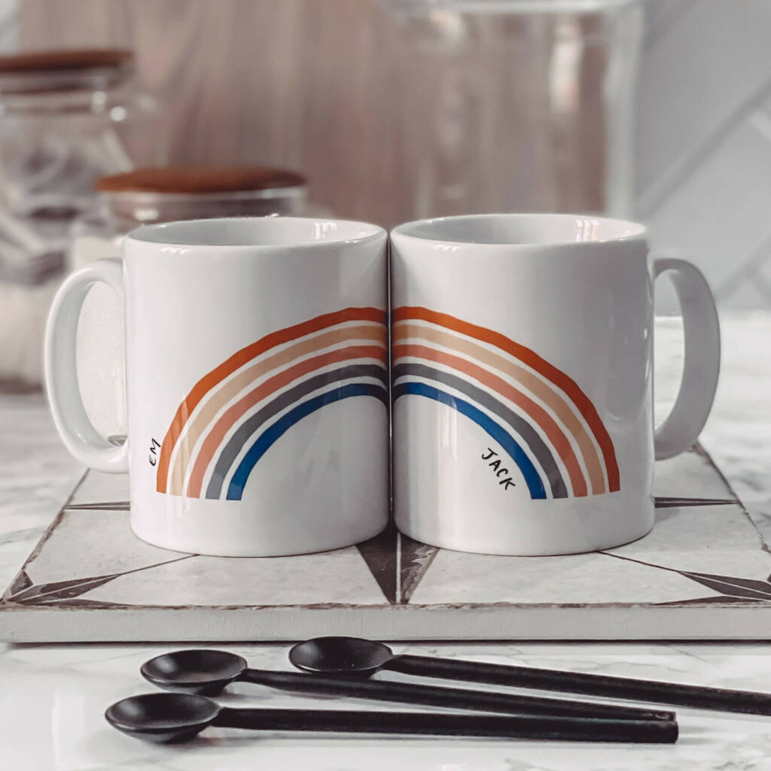 Personalised Rainbow Mug Set | Etsy
