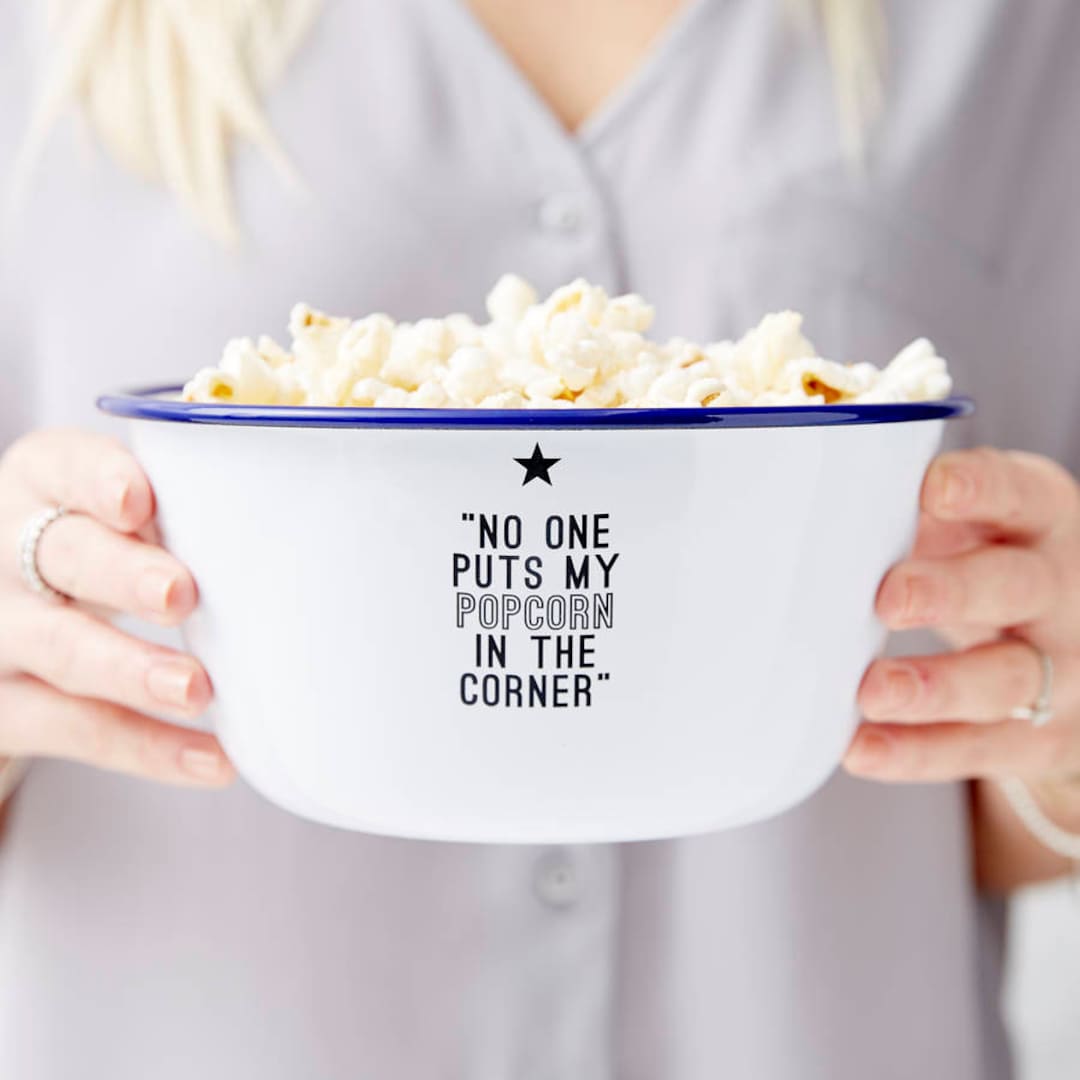 Personalised Movie Quote Enamel Popcorn Bowl - Etsy