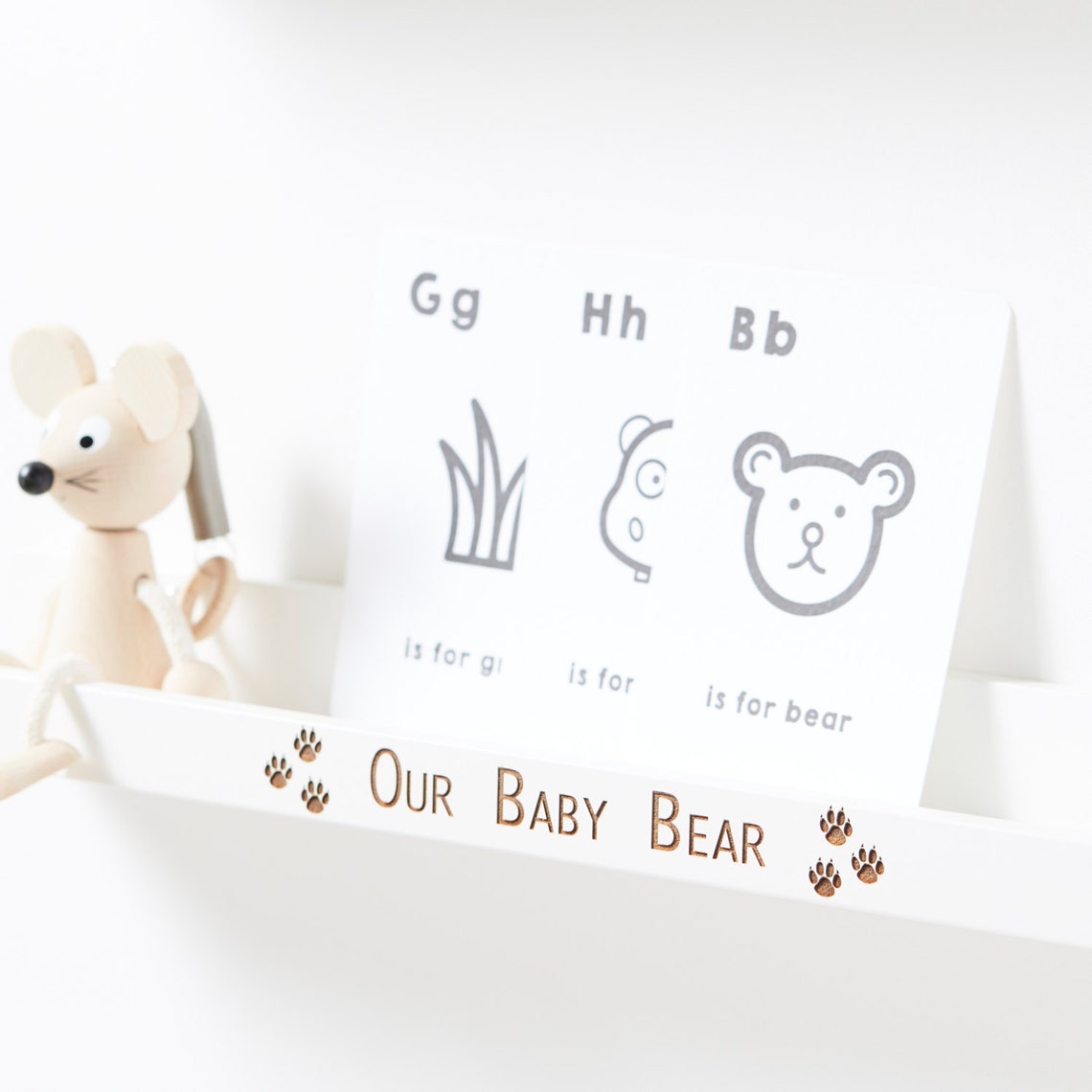 Personalised Baby Bear Shelf | Birthday Gift for Kids - Etsy