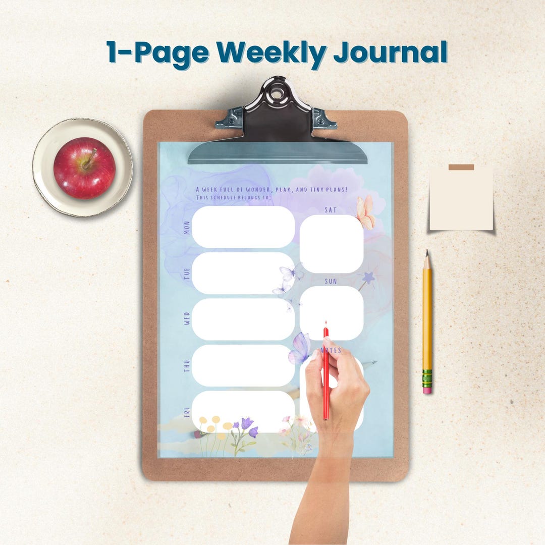 Kids Weekly Schedule, Printable Kids Planner, Kids Planner Sheet ...