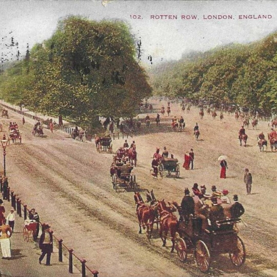 Rotten Row London England Antique Postcard 1910 Fine Display of ...
